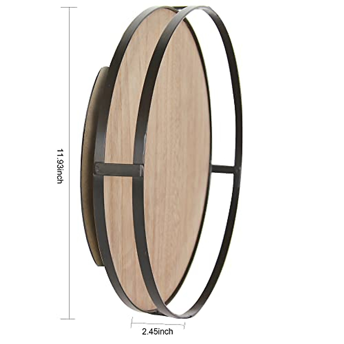 12" Wood Lazy Susan,Wooden Lazy Susan Organizer Display Stand,Turntable 360 Degrees Rotating Table Decor,Round Lazy Susan for Countertop Cabinet or Dining Table,Farmhouse Table Decor.(Brown)