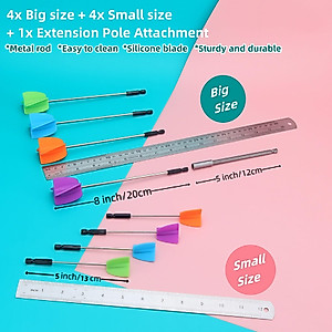 4/Large+4/Small Sizes Silicone Resin Mixer Paddles,Reusable Reusable Paint and Resin Mixer Paddle to Mix Epoxy Resin, Paint, Ceramic Glaze and Reduce Bubbles - Paint Mixer for Drill (4/Large+4/Small)