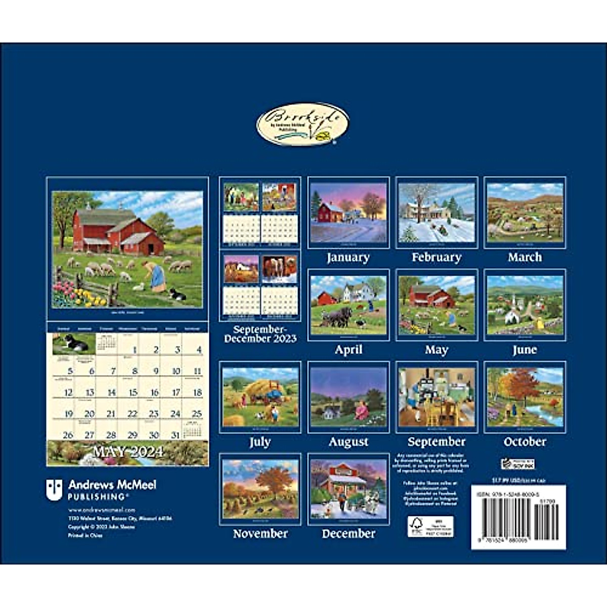 John Sloane's Country Seasons 2024 Deluxe Wall Calendar