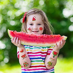 144PCS One in a Melon Temporary Tattoos Stickers for Watermelon Party Favor Birthday Party Decorations supplies Watermelon Goodie Bags Fillers Gifts for Boys Girls Kids