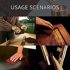 Red Scuff Pads - 6Pcs Scotch Brite 7447 - Very Fine Grade Hand Pads General Purpose Sanding Hand Pads 200 x 125mm/8" x 5"