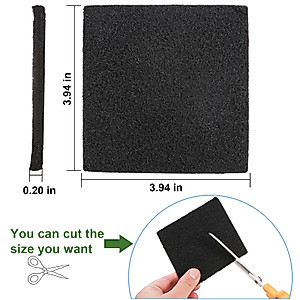 15 Pack Trash Can Odor Filter Refills for Trash Can and Compost Bin, Activated Charcoal Deodorizer Sheets for Indoor Kitchen Compost Bucket Countertop and Recycle Bin, Square 3.9 Inch