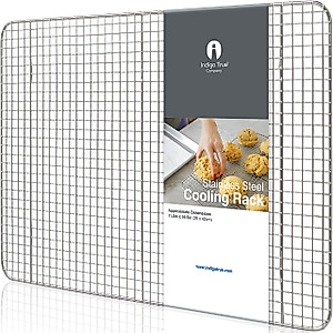 Stainless Steel Cooling Rack Half size - Commercial Grade Metal 11.5" x 16.5" | 1 Piece | Cooking Rack Designed To Fit Perfectly Into Baking Half Sheet Pan
