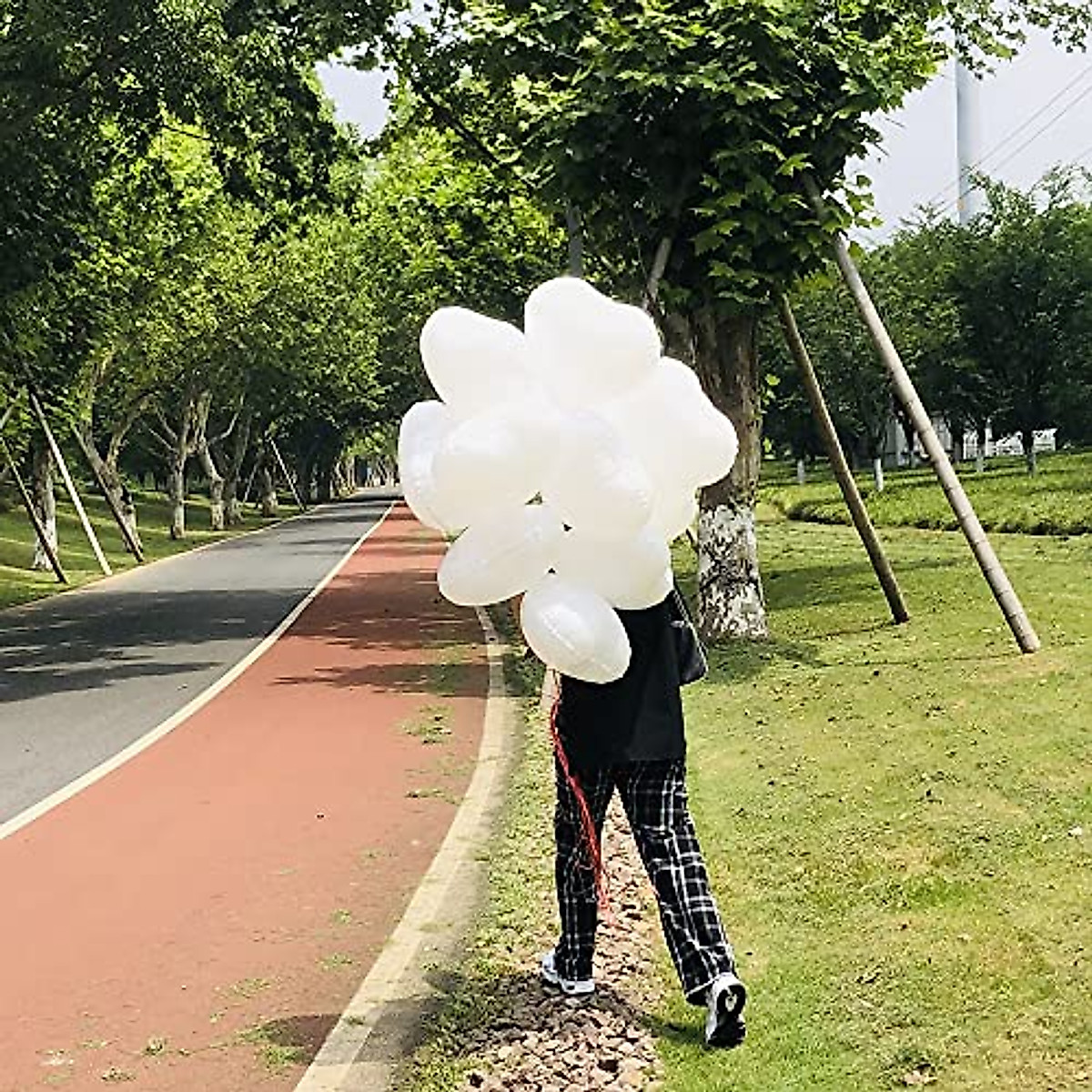 FVCENT Heart Foil Balloon | 30 Stück 18-inch Heart Helium Balloons Heart-shaped Foil Balloons Suitable for Birthday Wedding Bridal Valentine's Day Mother's Day Party (White)