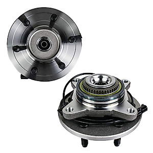 Autoround 515043 [2-Pack] 4WD Front Wheel Hub and Bearing Assembly Fit for 4x4 Ford Expedition/Lincoln Navigator 2003-2006 6 Lug w/ABS