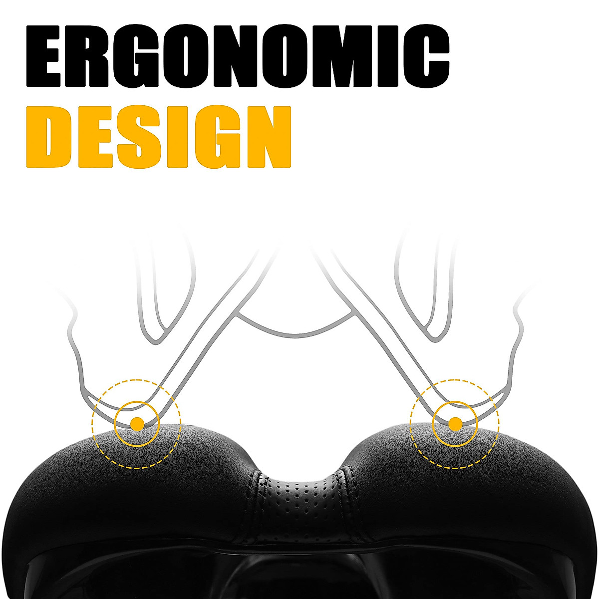 Venzo Comfortable Bike Bicycle Saddle Seat - for MTB, Road, Exercise, Trekking, Folding, Hybrid & Cruiser Bikes - XC Saddle Seat - Red