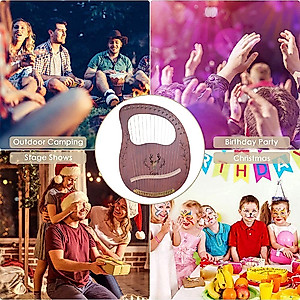 Lyre Harp, 16 Strings Mahogany Solid Wood Metal String Adult/Child Musical Instrument, With Tuning Wrench Pick, Black Gig Bag, and Music Tutorial for Beginner Instrument Lovers (coffee color)