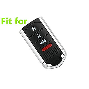 Smart Key Fob Covers Case Protector Keyless Remote Holder for Acura MDX TL TLX ZDX RDX TSX RL ZD IL M3N5WY8145 (Not fit Engine Hold FOB) Black OEM Part Number 267F-5WY8145 KR5434760