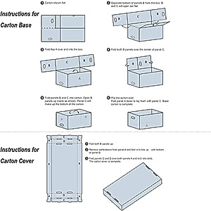 Lineco, RTA Record Storage Carton, 12x15x10 Inch, Archival Acid-Free Buffered Double Layered Panels, No Adhesive or Tools Needed (Pack of 5) Tan