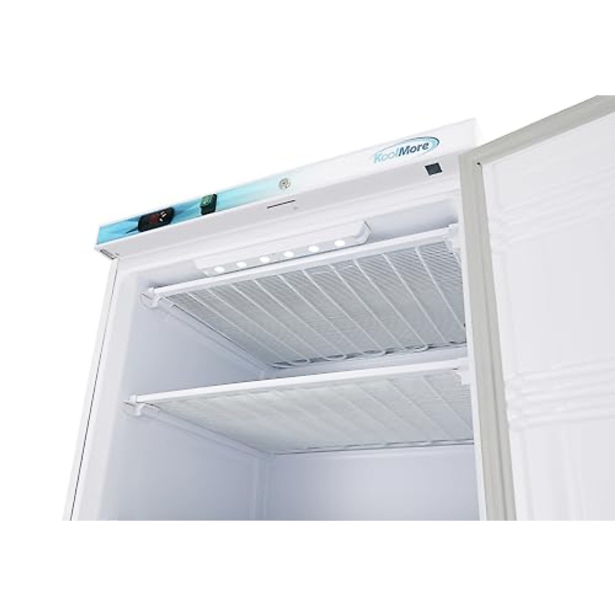 KoolMore KM-FMD20WH 21 Cu. ft. Commercial Reach-in Freezer in White Manual Defrost, Solid Door