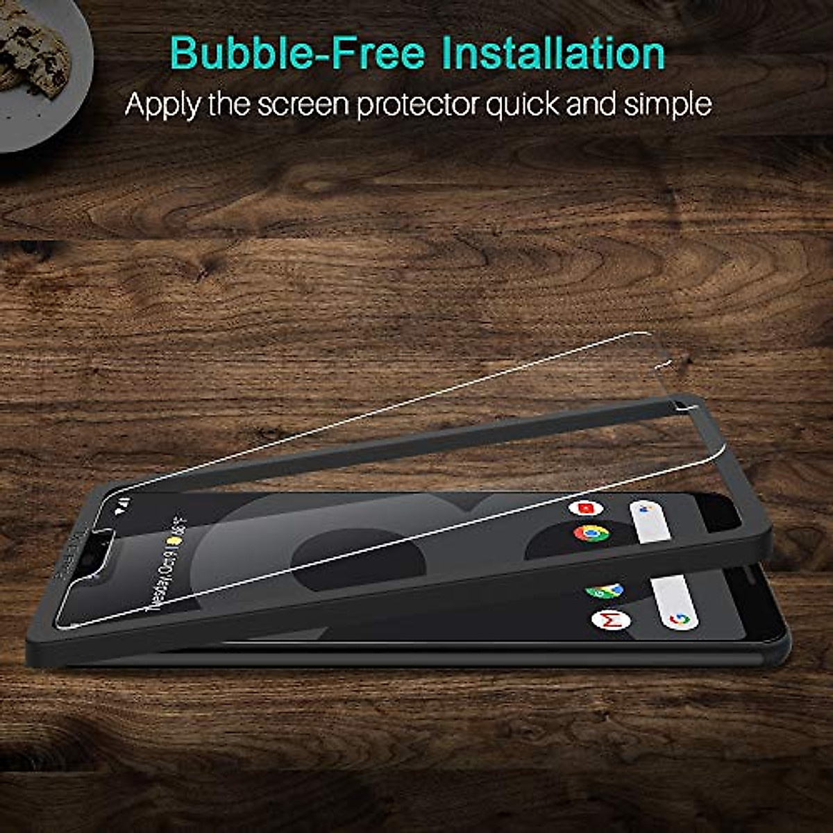 LK 3 PACK Screen Protector designed for Google Pixel 3 XL Tempered Glass High Clear, Case Friendly, Come with Installation Tray