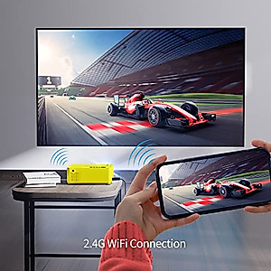 WiFi Video Projector, WEWATCH V10B Wireless Portable Movie Projector with Bluetooth Full HD 1080P Supported Home Theater Video Projector Compatible with HDMI, VGA, TV Stick, iPhone, Android