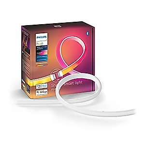 Philips Hue Gradient Ambiance Lightstrip Extension (1m/3ft Extension), Flowing Multicolor Effect, Works with Amazon Alexa, Apple Homekit and Google Assistant, Bluetooth Compatible, Requires Base Kit