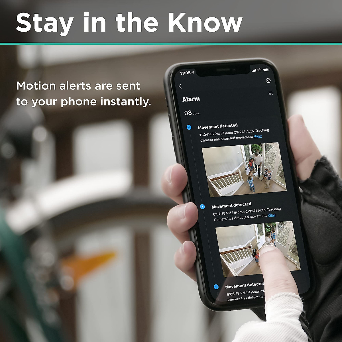 iHome Roto Smart Indoor WiFi Auto-Tracking Security Camera, Home Surveillance Cameras with 2-Way Audio, Night Vision, and Motion Alerts, 1080p HD, 2 Pack