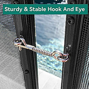 YITAHOME Pool Fence Gate, 4 x 3.2Ft Pool Safety Fence Gate Kit with Steel Aluminum Pipe Frame for Above Ground Pools, Black