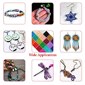 4800pcs 4mm 6/0 Pony Beads Glass Seed Beads for Bracelet Jewelry Making Kit, Beads Assortments Kit for Adults Girls Small Beads for Necklace Ring Making Kits Christmas Birthday Gifts