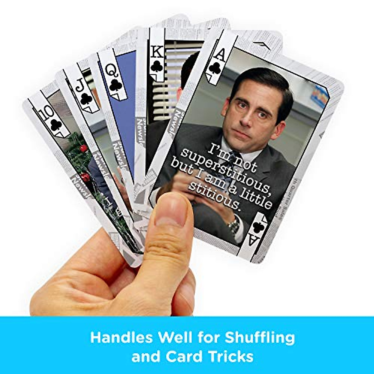 AQUARIUS The Office Michael Quotes Playing Cards - Michael Themed Deck of Cards for Your Favorite Card Games - Officially Licensed The Office Merchandise & Collectibles