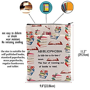 Book Nerd Book Sleeve Reading Book Protector Book Lover Gift Abibliophobia Book Cover Bookworm Gift Book Club Gift