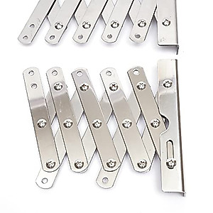 Headery Foldable Stainless Steel Wall Drying Rack Clothing for Laundry,Multifunctional Shelf Towel Storage Rack with Accordion Retractable for Laundry/Bathroom (Silver)