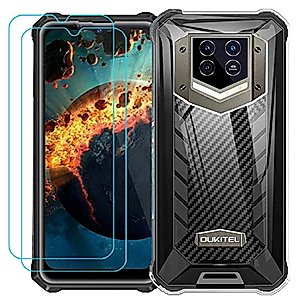 Ytaland for OUKITEL WP15 Case, with 2 x Tempered Glass Screen Protector. Crystal Clear Silicone Shockproof TPU Bumper Protective Phone Case Cover