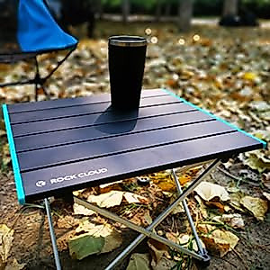 ROCK CLOUD Portable Camping Table Ultralight Aluminum Camp Table Folding Beach Table for Camping Hiking Backpacking Outdoor Picnic