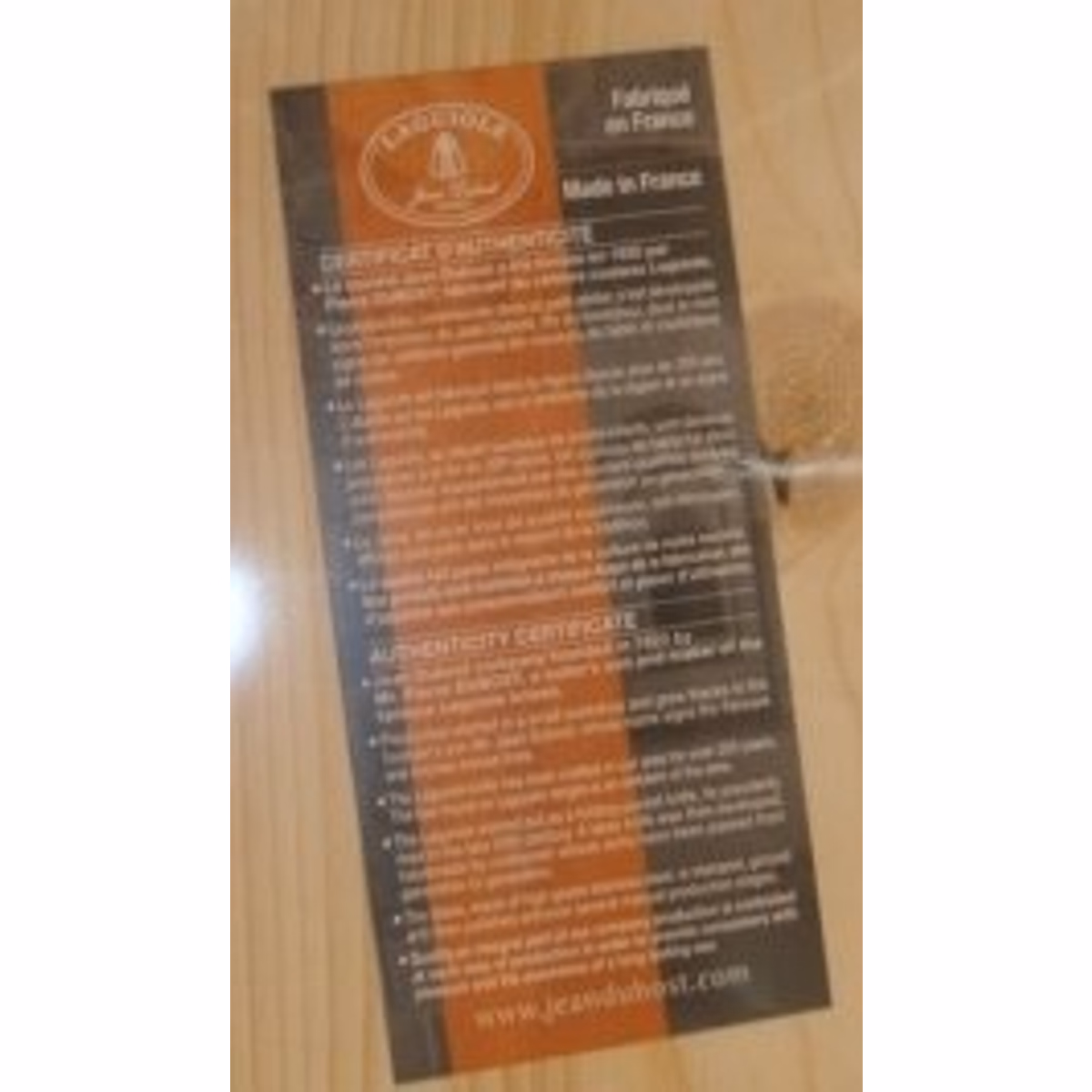 Jean Dubost Laguiole 6-Piece Steak Knives, Multi Colored Handles