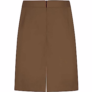 2 PC Womens Skirt Suit for Work Double Breasted Office Business Suit Notch Lapel Blazer Skirt Prom Suit Brown S