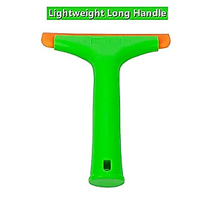 Lunbengo Small Window Squeegee, Streak-Free 5.9In Silicone Water Blade for Auto Windshield Wiper, Sink and Mirror, 7.5In Long Glass Care Squeegee for Vehicle Tinting, Glass Film Application, Green