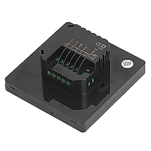 Thermostat AC 90 to 240V APP Dual Display Programmable Thermostat Temperature Controller for Floor Heating with 16A Electric Heating Belt Cable (without WiFi)