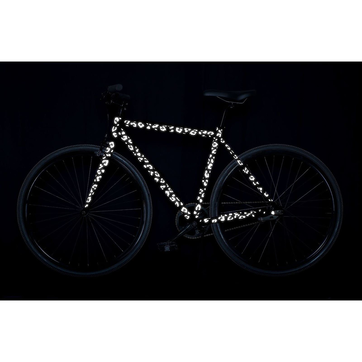 Bookman Reflective Stickers, Leopard Print (White) - Hard Surface Stickers - 1 Sheet (3.74 x 4.53 inches)