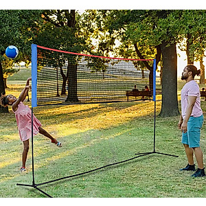 Volleyball Net with Poles 10FT Portable Volleyball Net Height Adjustable for Outdoor Backyard