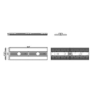 RAB Lighting RAB RBAY17L LED Linear High Bay, 260/320/400W, 35/40/50K, Compact Design, Adjustable Power and Color Temperature, 120-277V, Includes Chain and V-Hook for Mount, White