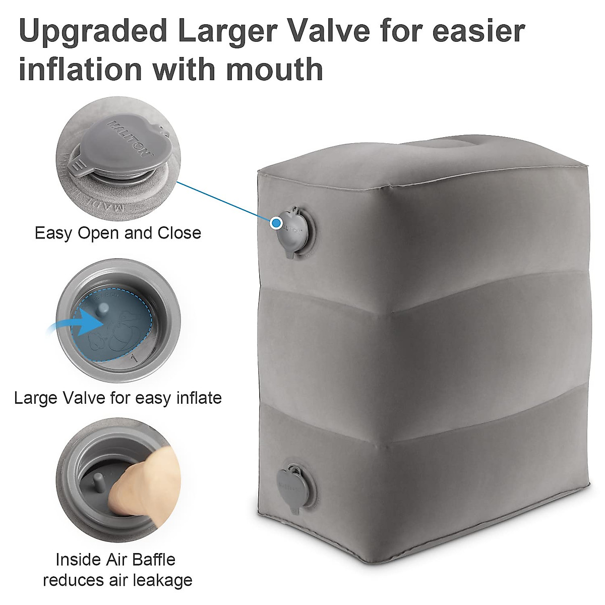 Maliton Inflatable Travel Foot Rest Pillow, Kids Airplane Bed