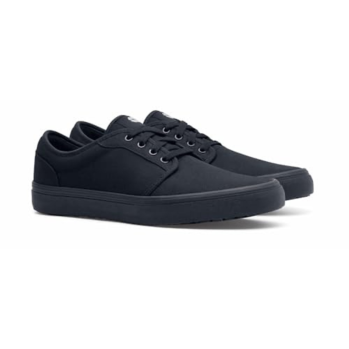 Shoes for Crews Merlin, Men's, Women's, Unisex Slip Resistant Canvas Work Shoes, Water Resistant, Black, Men's 6 / Women's 7.5