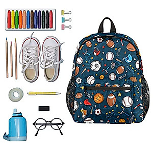 OSAM SPACE Sports Ball Backpack for Boy Basketball Football Small Backpack 12 Inche for Kids,Toddler Backpack with Chest Strap