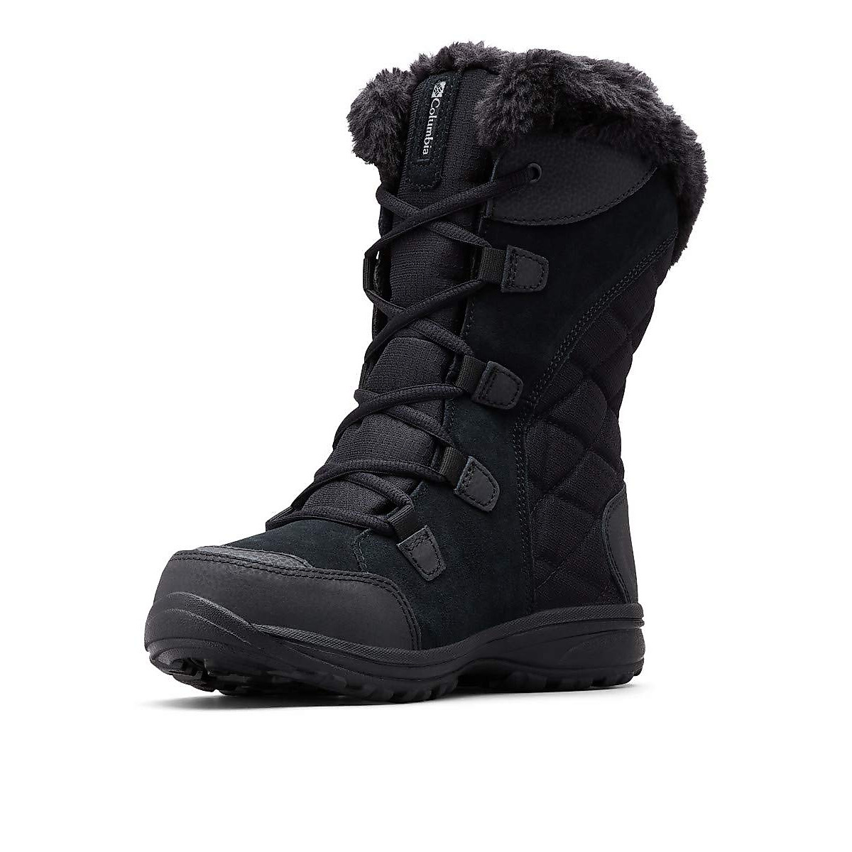 Columbia Women's Ice Maiden II Snow Boot, Black/Columbia Grey, 10 M US