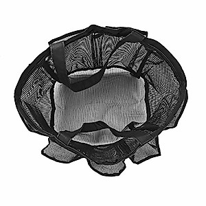 iPEGTOP Portable Mesh Shower Caddy, Quick Dry Shower Tote Hanging Bath & Toiletry Organizer Bag with 9 Storage Pockets, Double Handles for College Dorm, Travel, Gym & Camping, Black