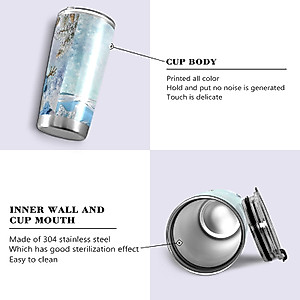 Yasala Christmas Tumbler Xmas Pine Snowman Present Insulated Coffee Cup Back to School Beverage Container Office Travel Mug with Straw and Lid 20oz Holiday New Year Gift