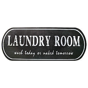 USTIDE Black and White Laundry Mats, Non Skid Washable Laundry Room Rug Runner, Thick Comfort Laundry Mat for Laundry Room, 19.7X51.2Inch - Vintage