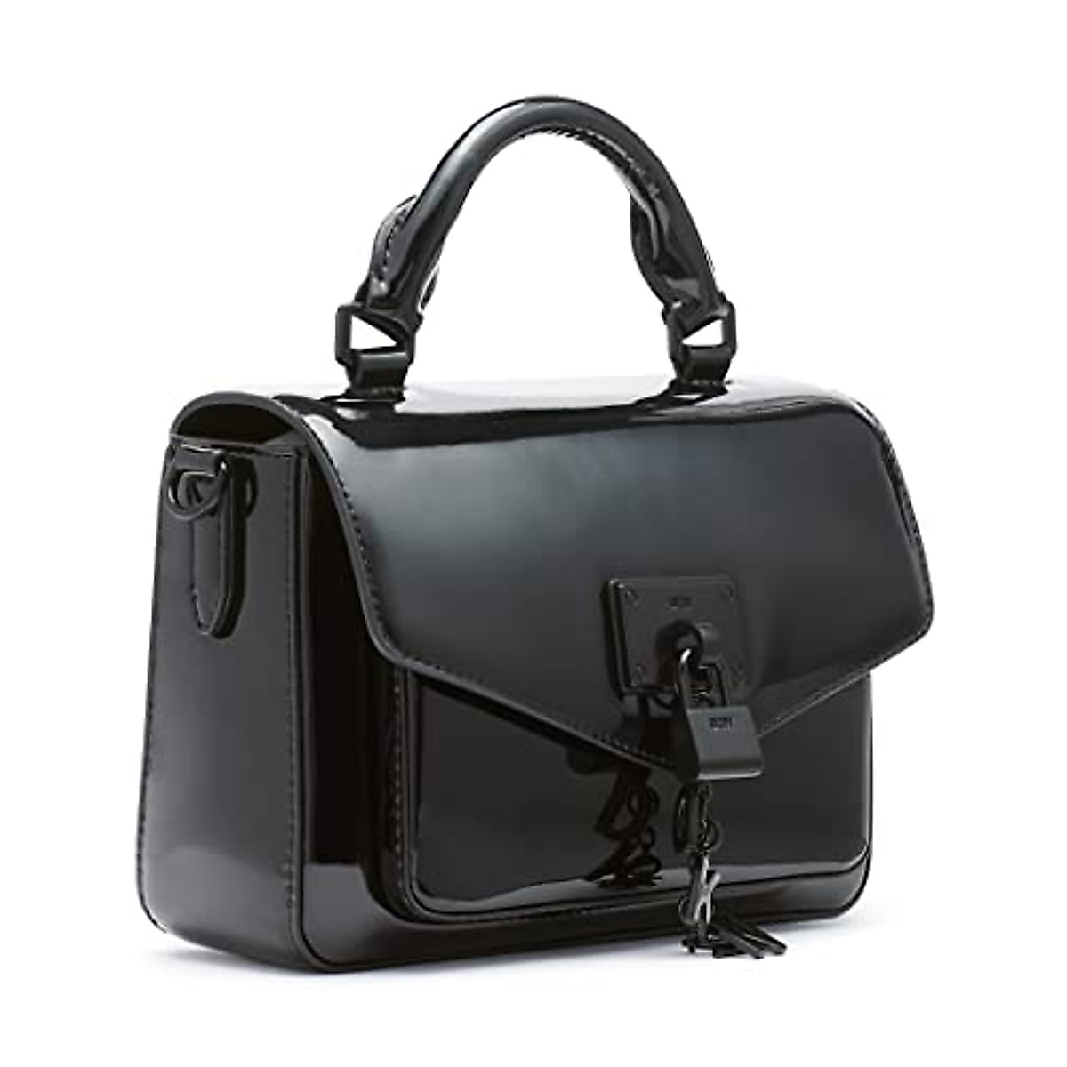 DKNY Elissa Small Top Handle Satchel, Black/Black
