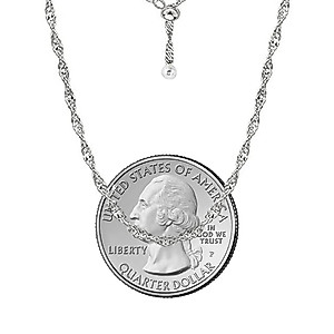 Savlano 925 Sterling Silver Italian Solid 1.5MM Singapore Twist Adjustable Bolo 14-24 Inch Chain Necklace For Women - Made in Italy Comes With a Gift Box (White)