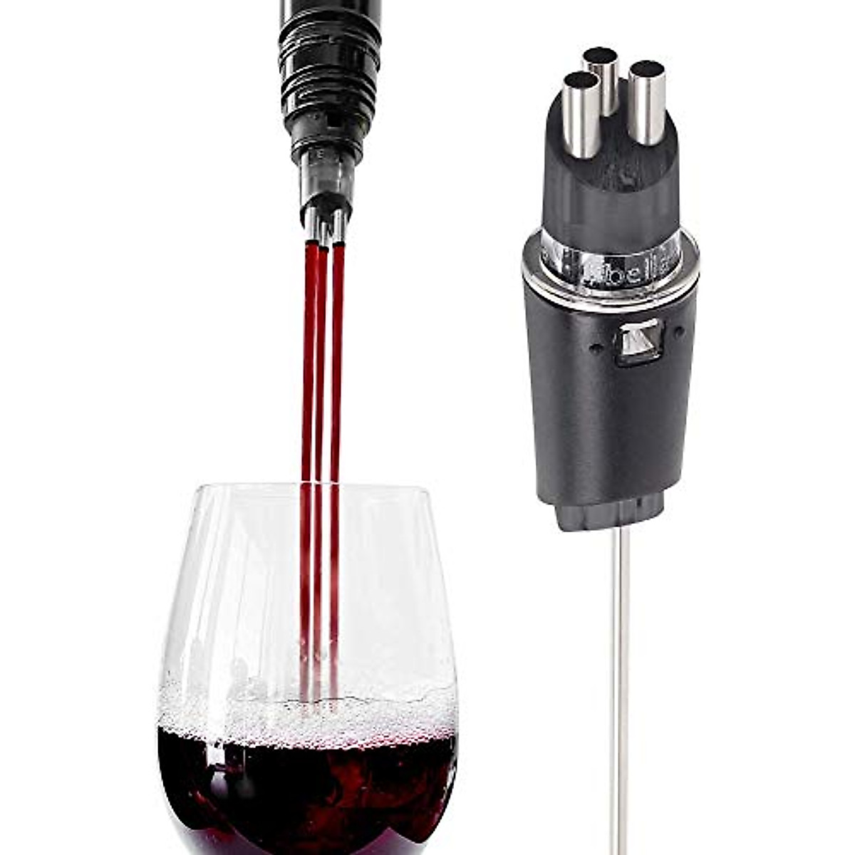 TRIBELLA Classic Wine Aerator, Multi-Stream Wine Aeration Device, 3 Stainless Steel Spouts, Handmade, Easy-to-Use, No-Drip Wine Pouring Accessory in Easy-to-Carry Protective Case