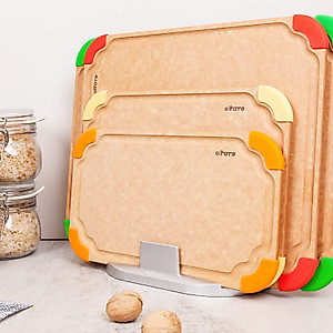 Elihome Cutting Board Rack Chopping Board Organizer Pot Pan Lids Holder Thin Bakeware Baking Tray Drying Display Stand Kitchen Countertop Cupboards Cabinet Office Sturdy Metal