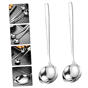 VINTORKY Slotted Spoon Big Ladle Spoon s Tea s Stainless Steel Soup Spoon Soup Ladle