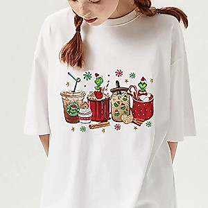 9 Pcs Christmas Iron on Decals Transfer Heat Transfer Design Sticker Iron on Vinyl Patches,Cartoon Christmas Grinch HTV Iron on Transfer Paper for Clothing Hat Pillow Backpack DIY Craft Supplies