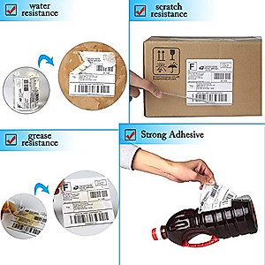 GREENCYCLE 6 Rolls Replacement DK1241 DK-1241 Die-Cut Standard Shipping Labels 4" x 6" (152mm x 101mm) W/Cartridge Compatible for Brother QL-1050 QL-1050N QL-1060N QL-1100 QL-1110NWB, 200 Labels/Roll