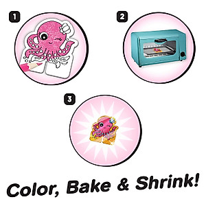 Shrinky Dinks Minis Mermaids, Includes 10 Preprinted Shrinky Dinks, Kids Art and Craft Activity Set, Kids Toys for Ages 5 Up by Just Play