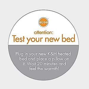 K&H PET PRODUCTS Thermo Lookout Pod Heated Cat Bed Classy Gray 22 Inches