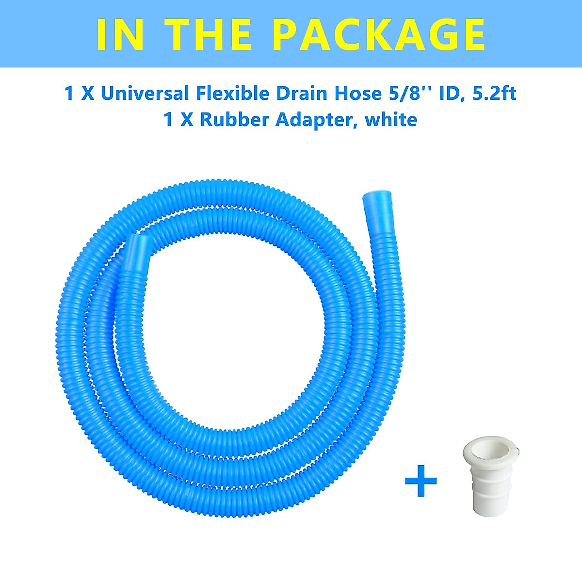 Forestchill Universal Drain Hose for Air Conditoner, Inlet Hose for Semi-Automatic Washing Machine, 5.2 Ft