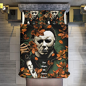 Pbunlkl Michael Killer Myers 3-Piece Bedding Set Duvet Cover Pillow Shams Set Soft Lightweight Comforter Cover Set 86"x70"